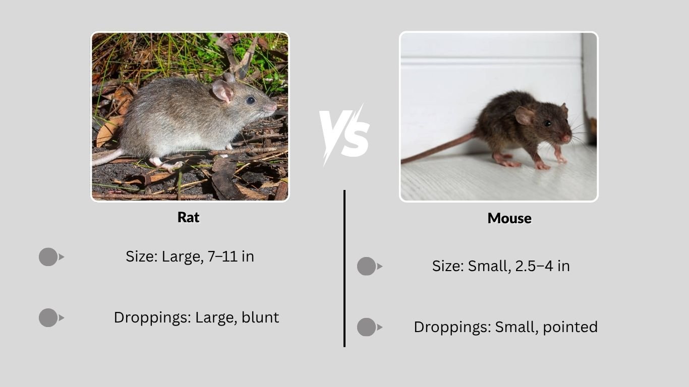 Rat vs Mouse: Key Differences, Droppings, Size & Identification Tips